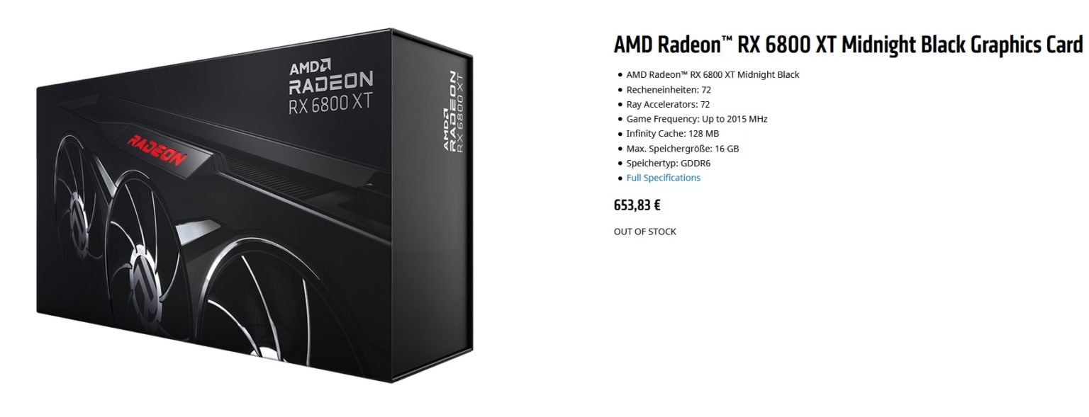 AMD Radeon RX 6800 XT Midnight Black: Schwarze Radeon heute um 15.00 ...