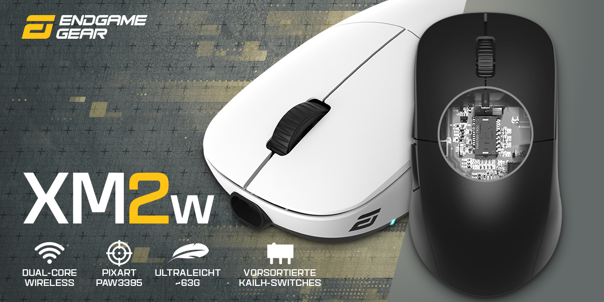 Endgame Gear XM2w Maus – Wireless, 63g und PAW3395-Sensor - Hardware-Helden